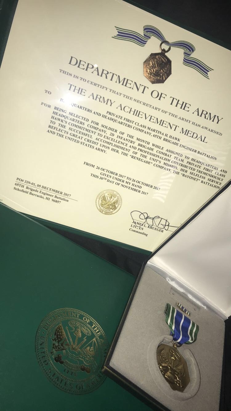 PFC Martina Hawk receives 2nd AAM Award – St. Joseph's Indian School